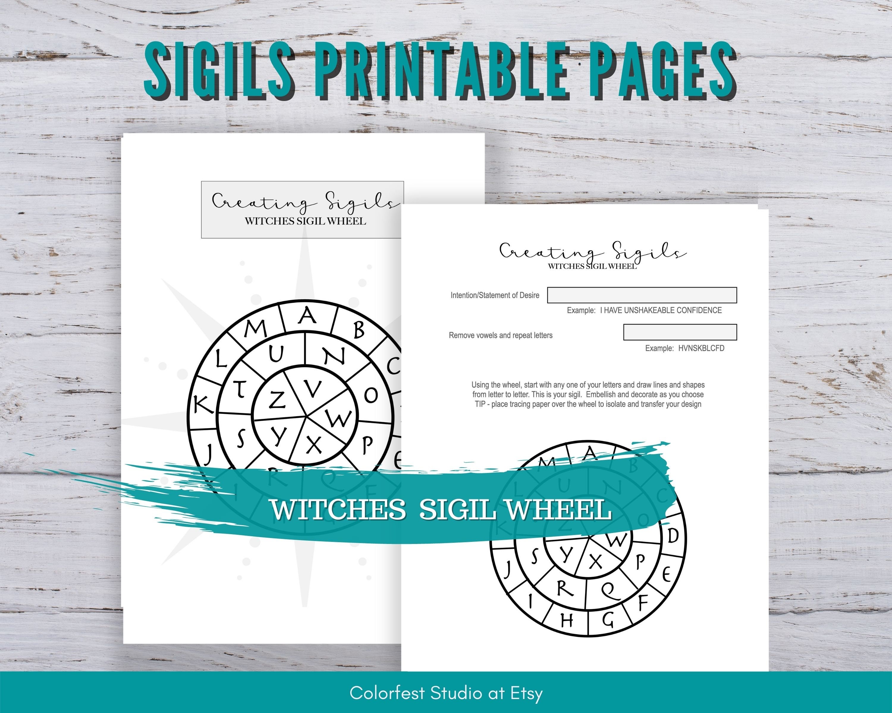 Sigil Wheels, Squares & Templates. Printable Pages to Create Magic ...