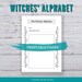 Witches Alphabet Theban Script Pack. Printable Pages for Grimoire and ...