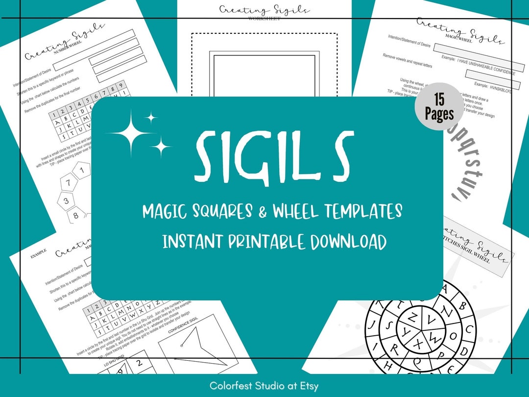 Sigil Wheels, Squares & Templates. Printable Pages to Create Magic ...