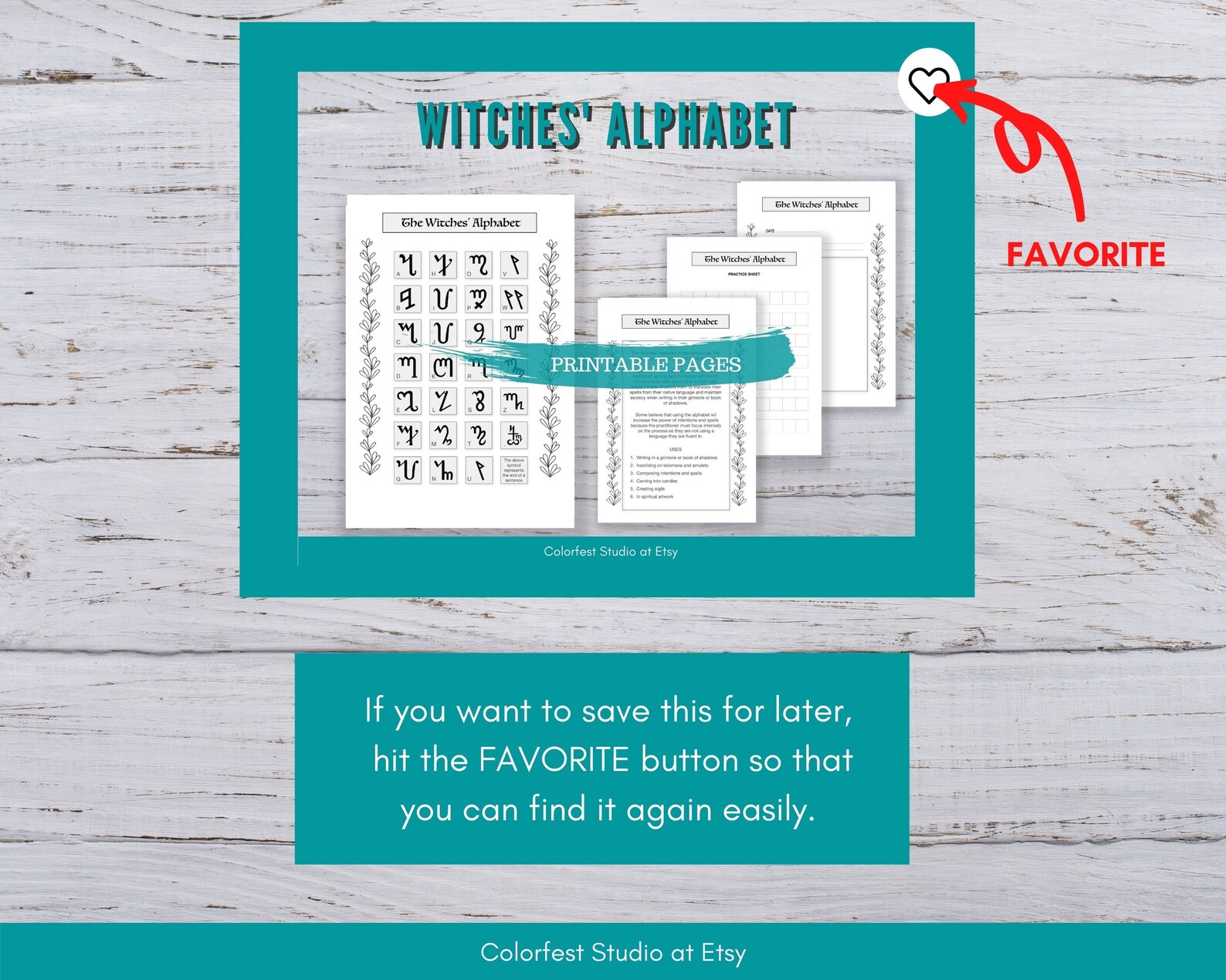 Witches Alphabet Theban Script Pack. Printable Pages for - Etsy