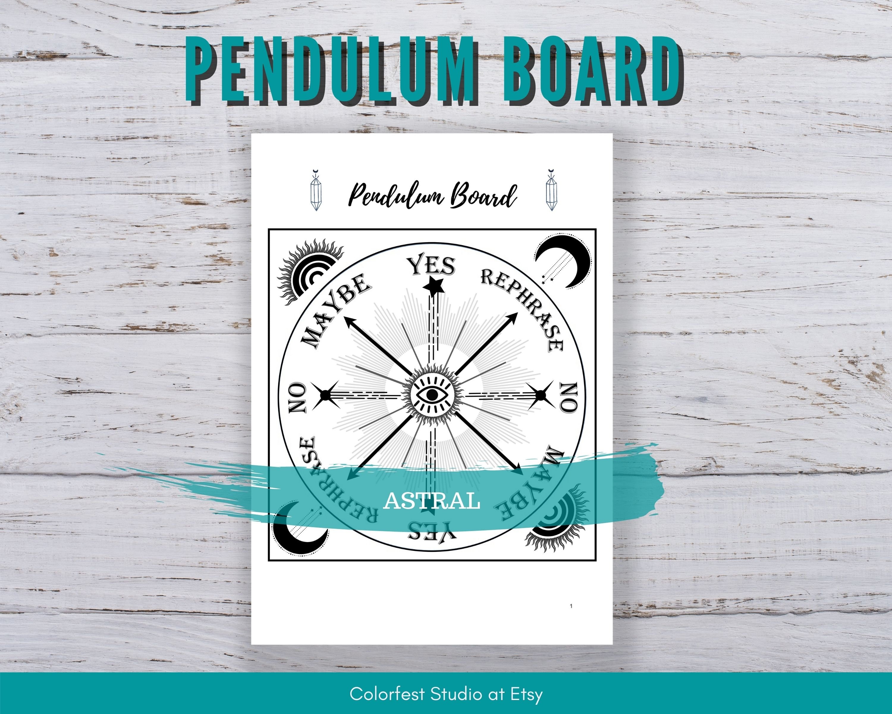 Pendulum Board Printable Pages. Instant Download for Your Grimoire Book ...