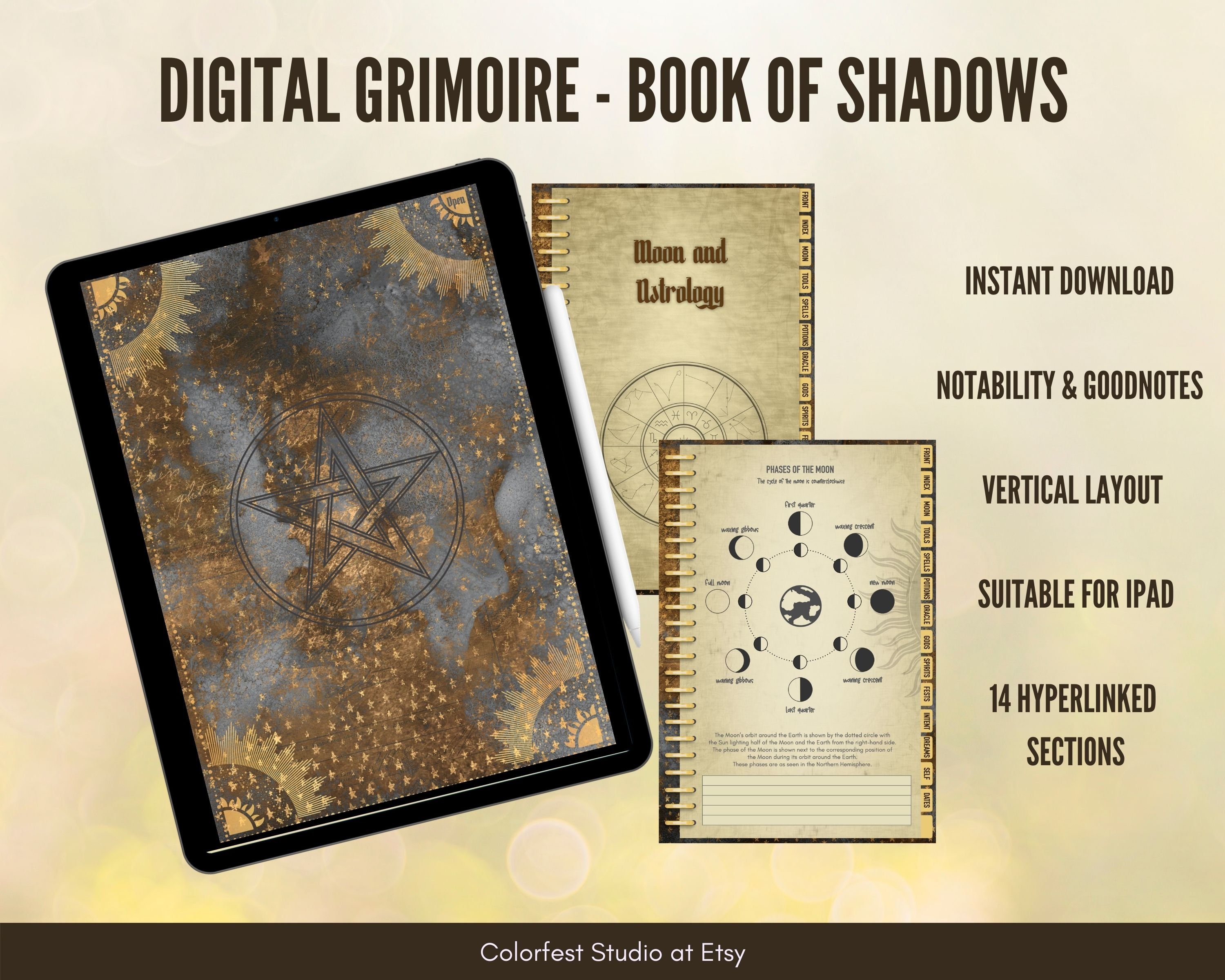 Digital Grimoire Book of Shadows. Witchcraft Book Suitable for - Etsy ...