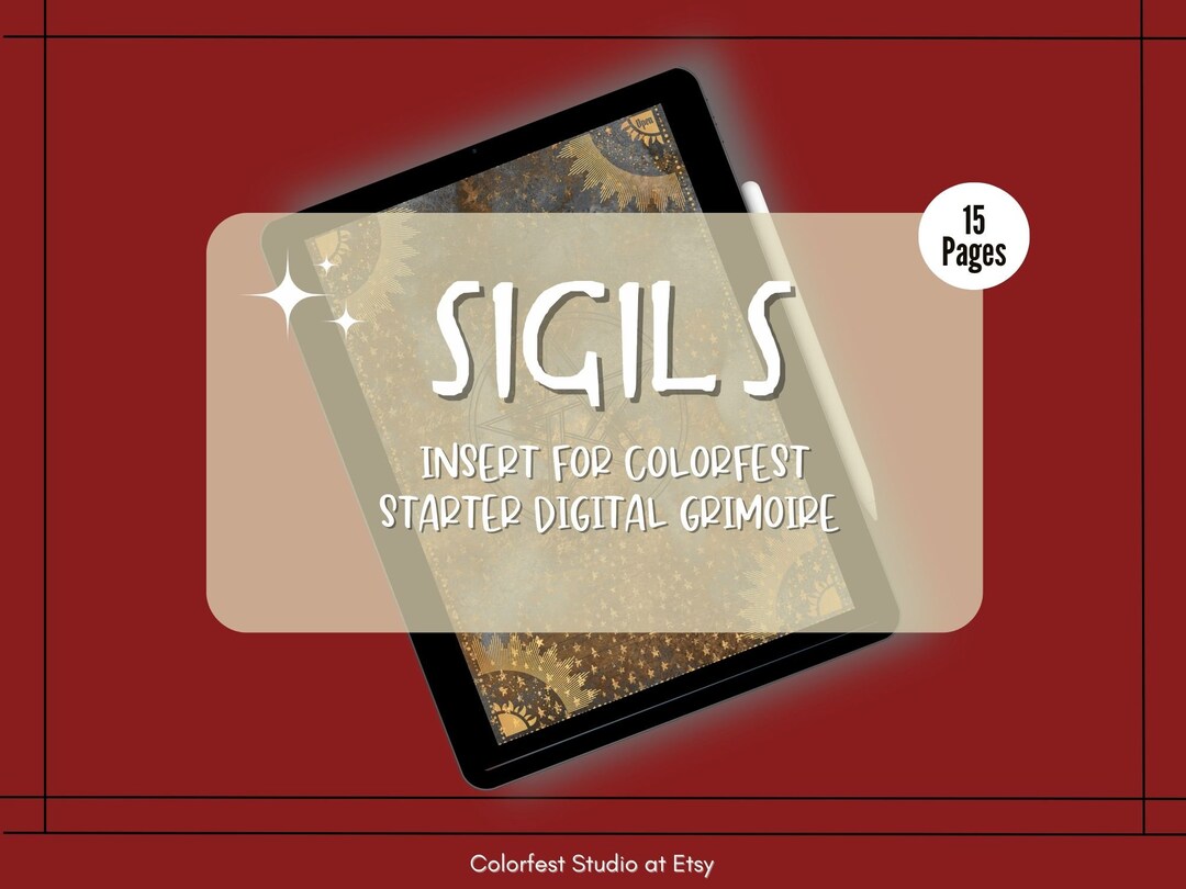 Sigil Insert for Colorfest Digital Grimoire. Sigil Wheels, Squares ...