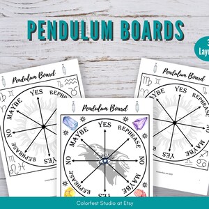 Pendulum Board Printable Pages. Instant Download for Your | Etsy