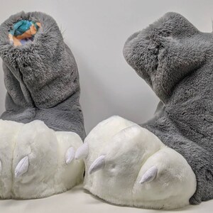 MADE TO ORDER Custom Digitigrade Fursuit Feet Paws Costume Slippers ...