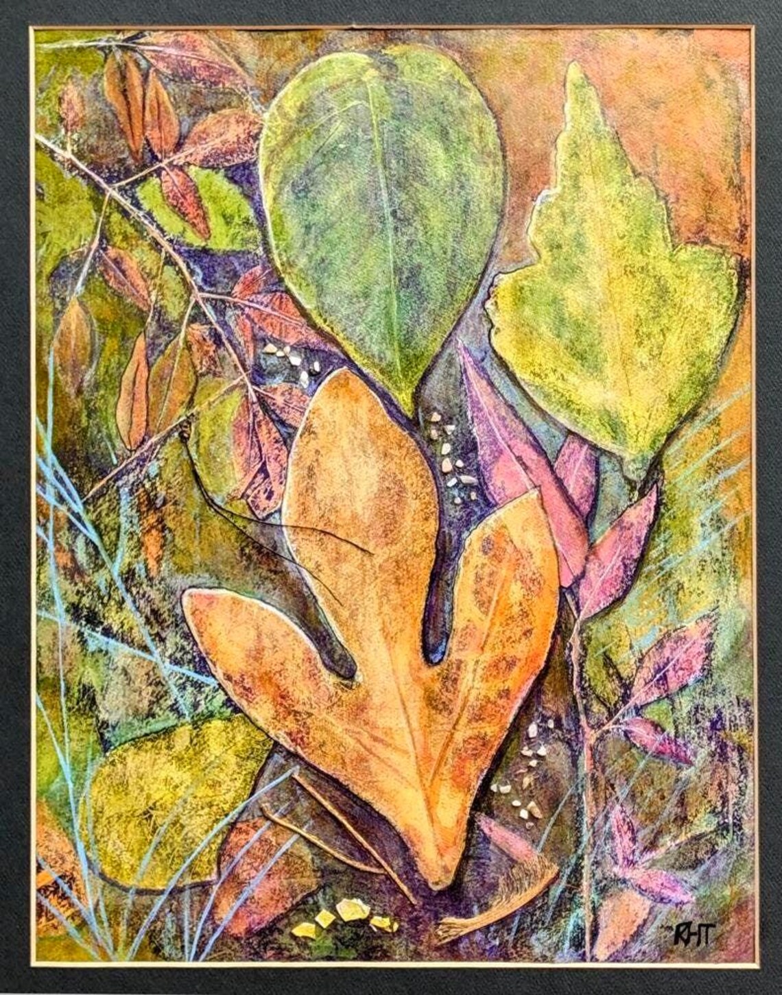 Leaf Gelli Print: Multi-media Acrylic Painting and Prints (11 X 14 ...