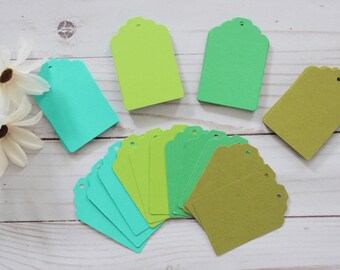 Green Gift Tags | Etsy