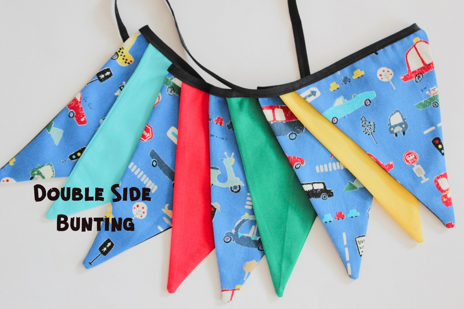 Cars Fabric Bunting 75 1.9m Cars Banner Cars Wall - Etsy UK