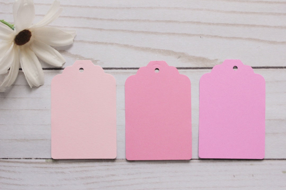 20x Pink Tags Paper Tags Pink Hang Tags Pink Gift Tags - Etsy