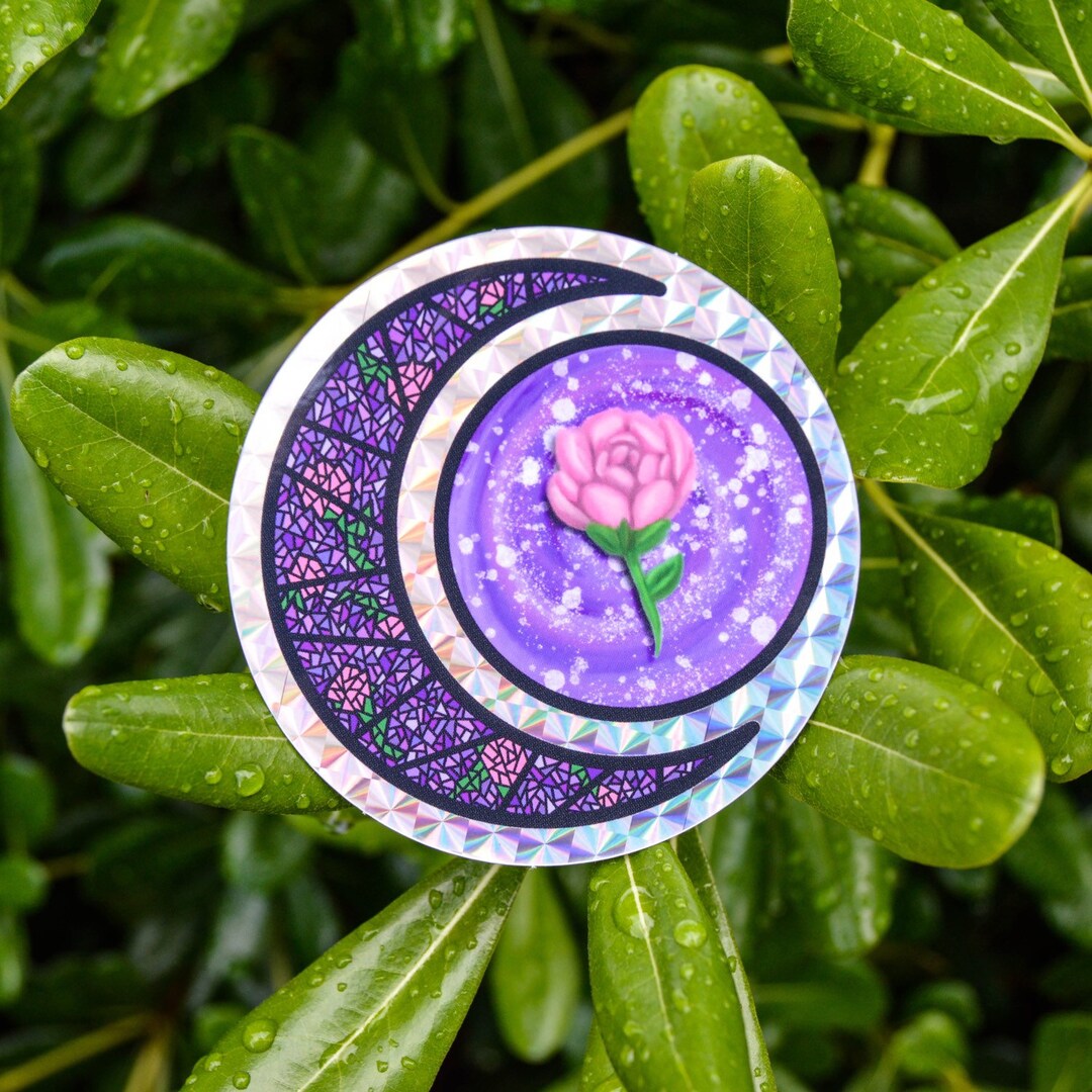 Prismatic Lunar Rose Mosaic (sticker) - Etsy