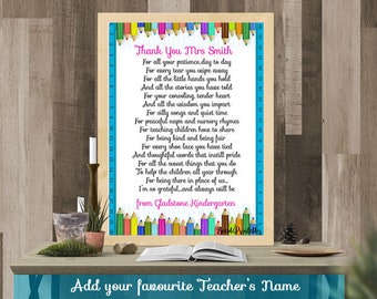 Teacher poem | Etsy