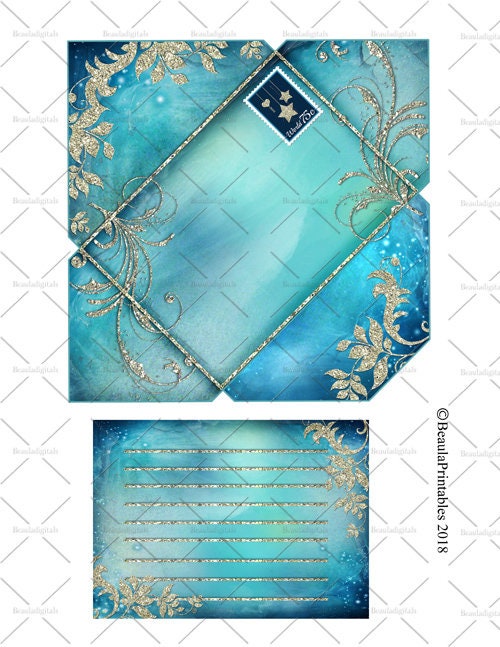 Printable Diamond Envelope DIY Diamond Envelope and Card - Etsy