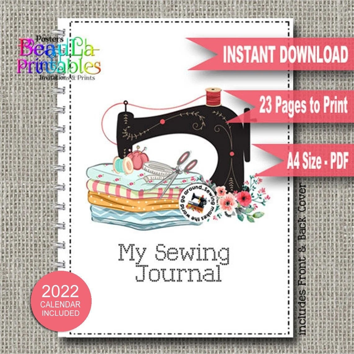 Sewing Journal Planner Printable Sewing Journal Sewing - Etsy