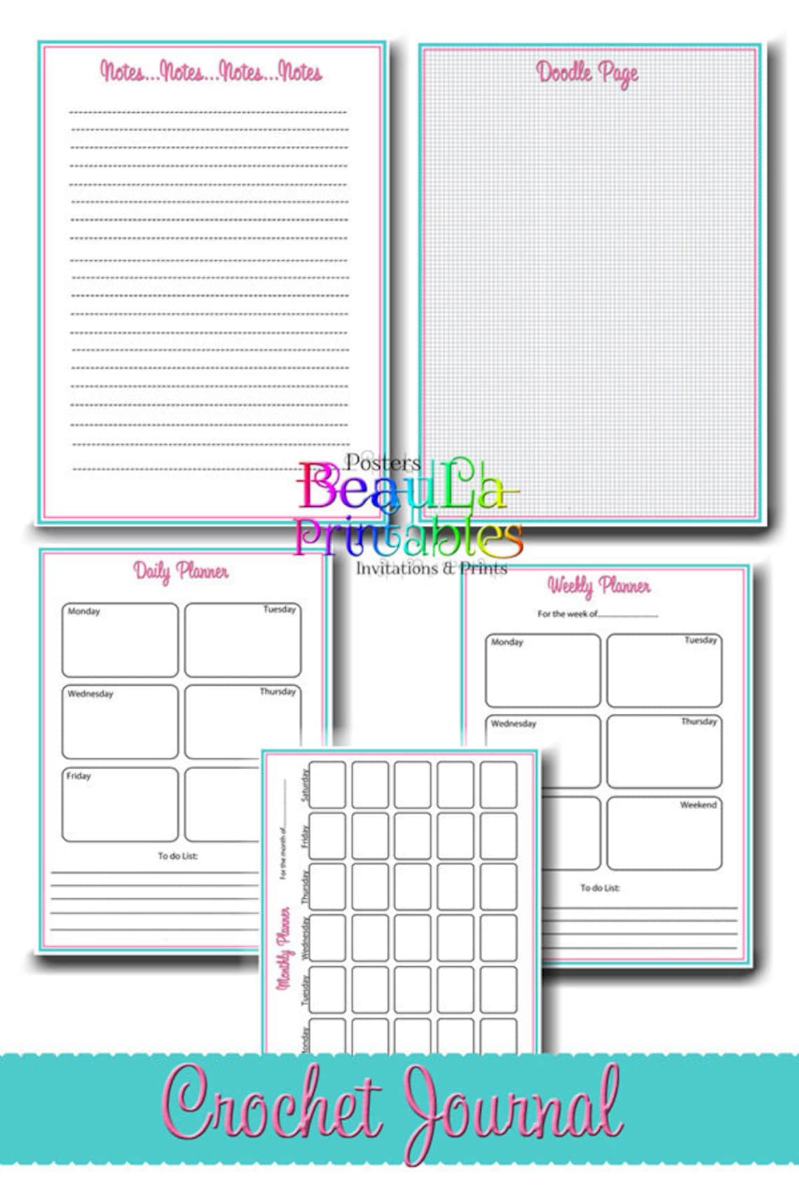 Crochet Journal Planner Printable Crochet Journal Crochet - Etsy