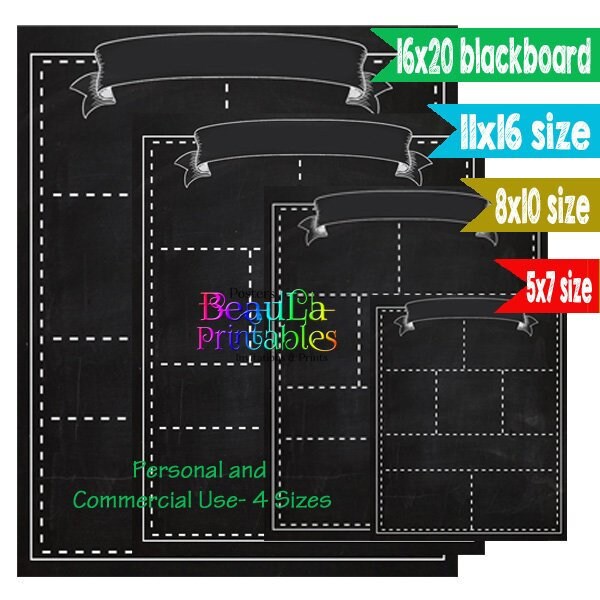 Blank Blackboard Printable Blank Chalkboard Template Blank - Etsy Australia