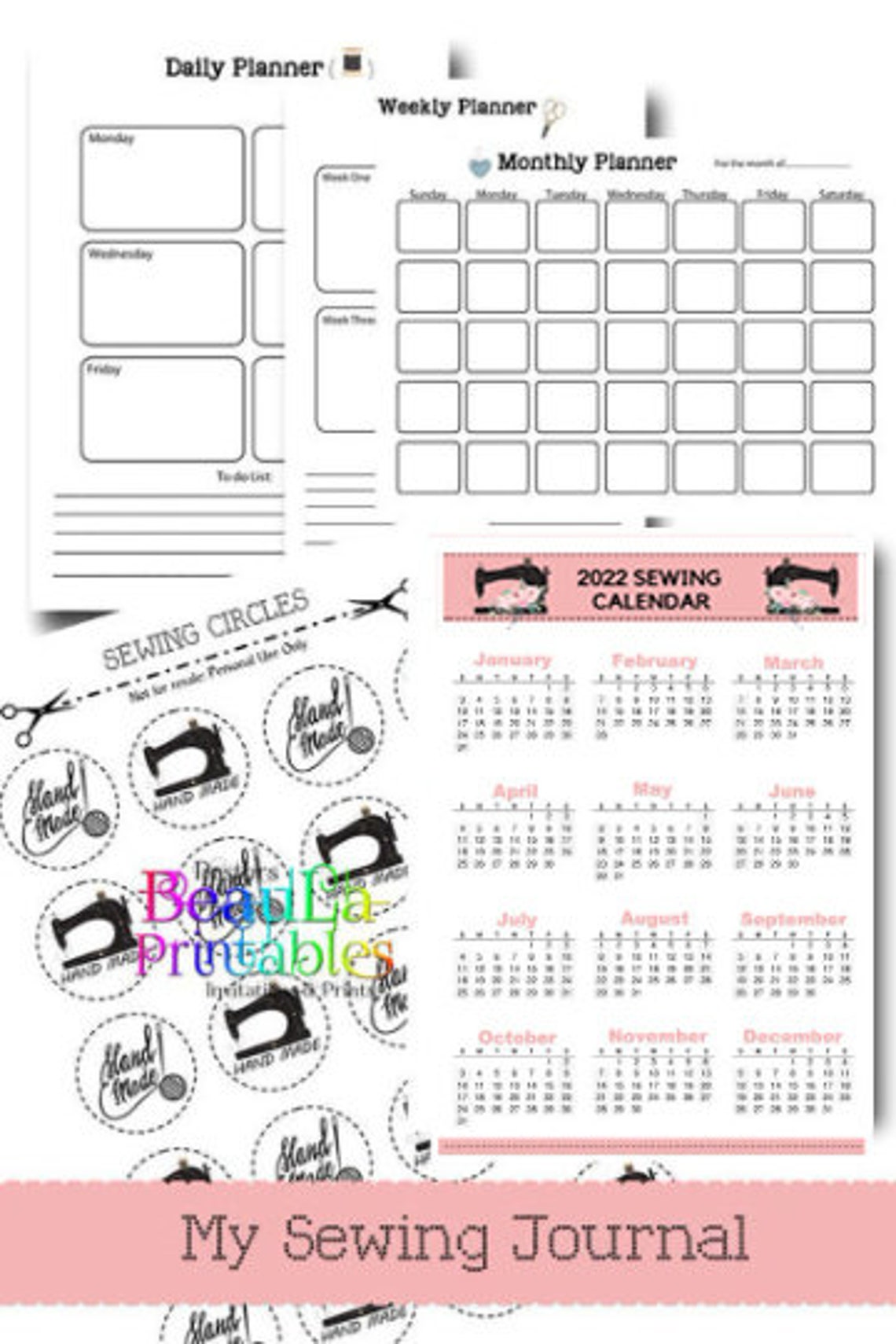 Sewing Journal Planner Printable Sewing Journal Sewing - Etsy