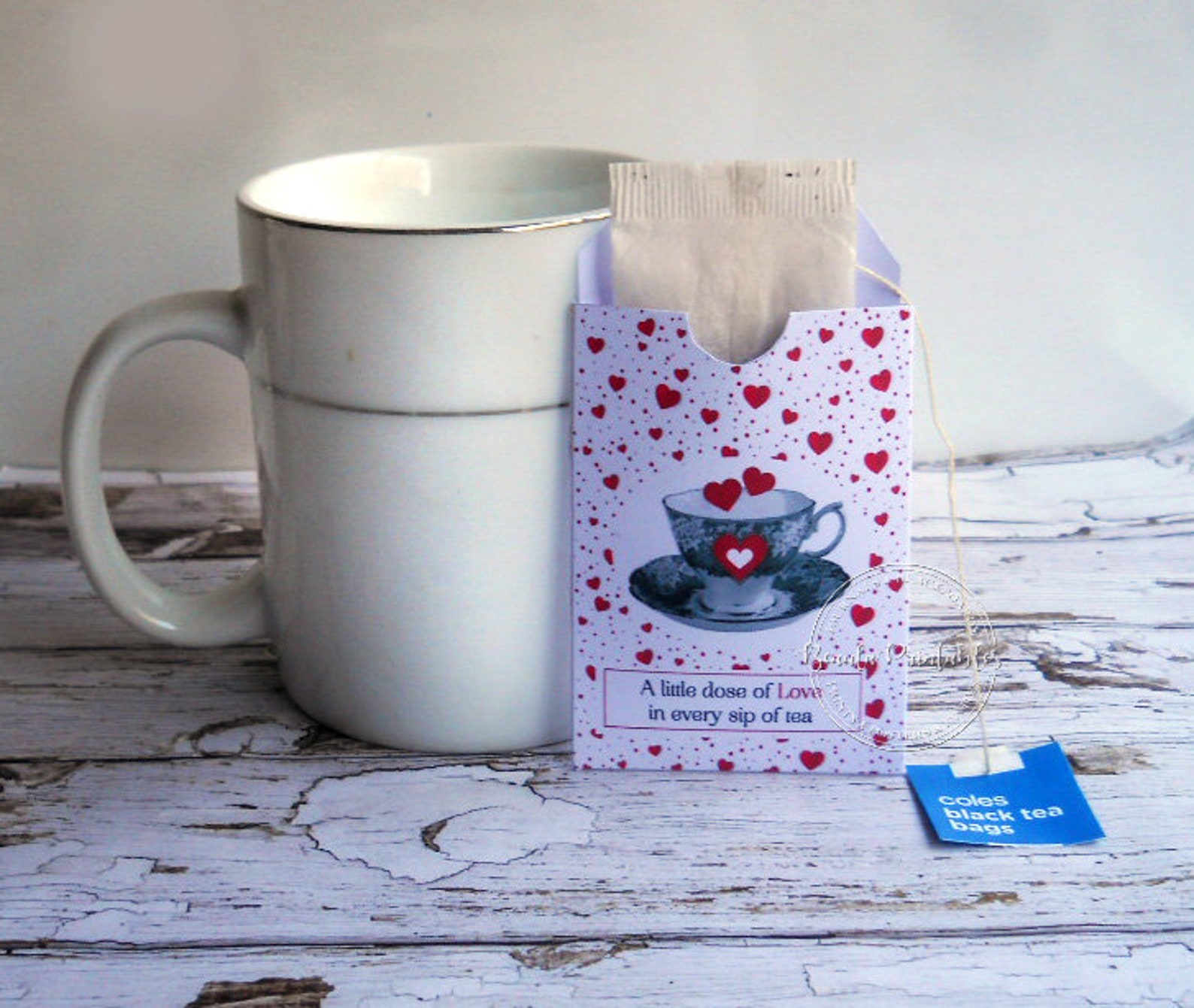 Printable Valentine Tea Bag Gift Gift Mini Tags Tea Bag - Etsy