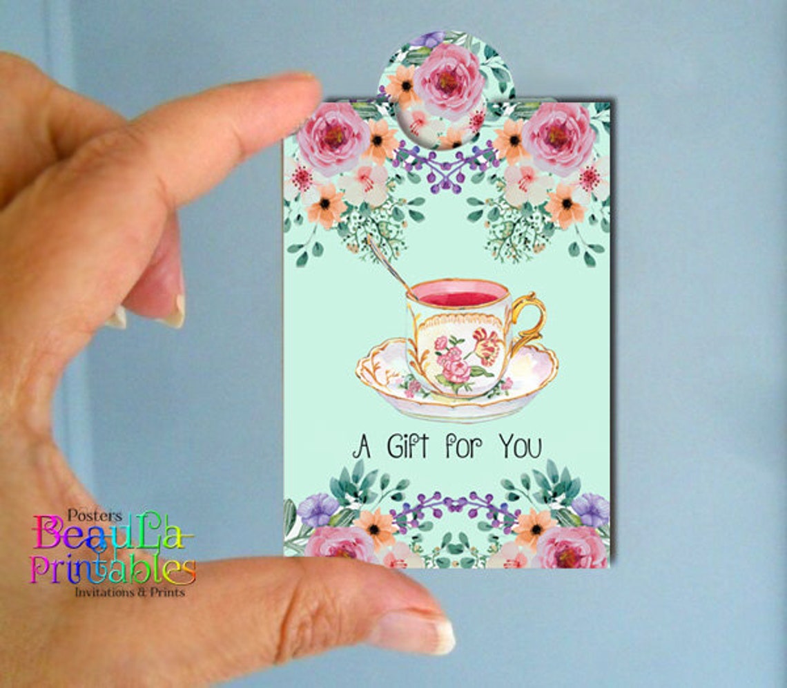 Printable Tea Bag Gift - Friendship Mini Tags - Tea Bag Gift Tags - Tea ...