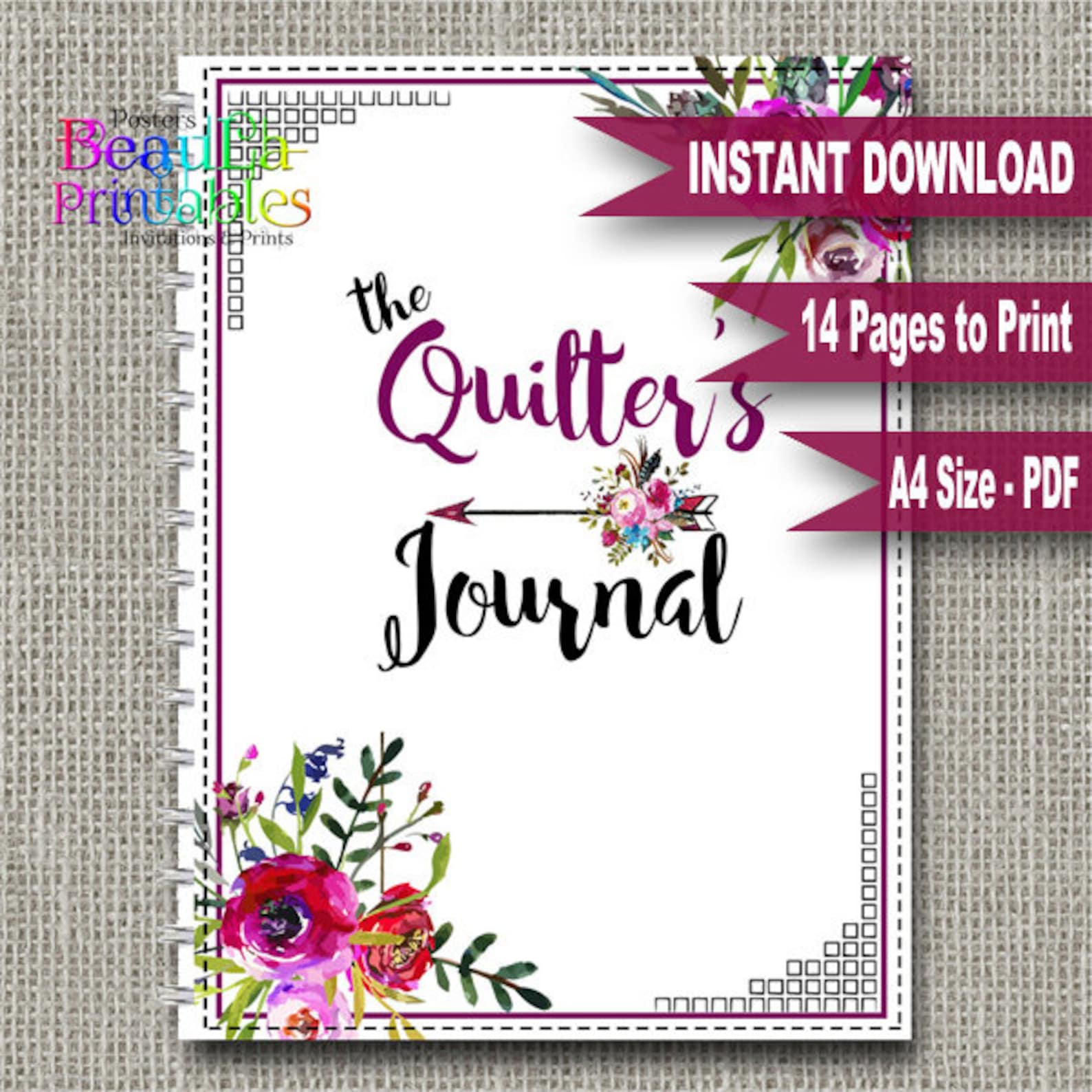 Sewing Planner Journal Printable Quilters Journal Quilters - Etsy