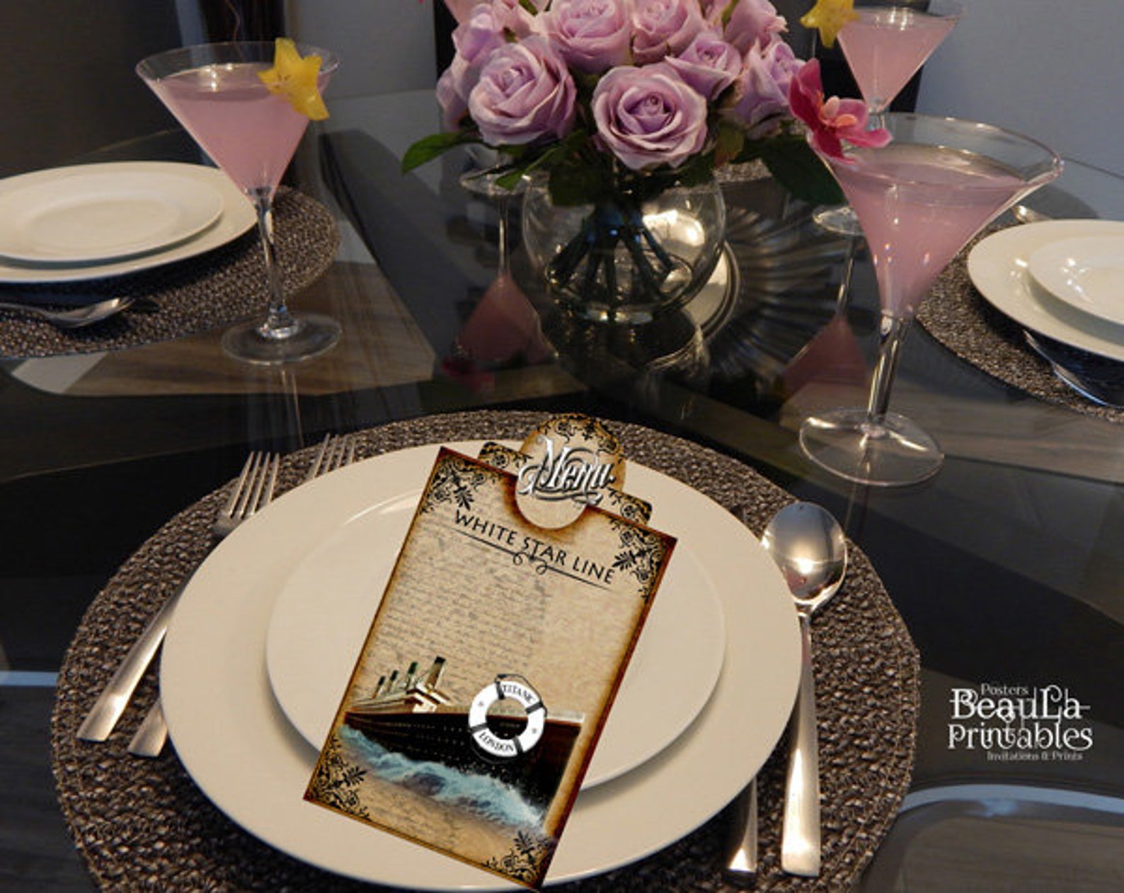 Titanic Menu Printable Menu Card & Pocket Pocket Menu - Etsy Australia