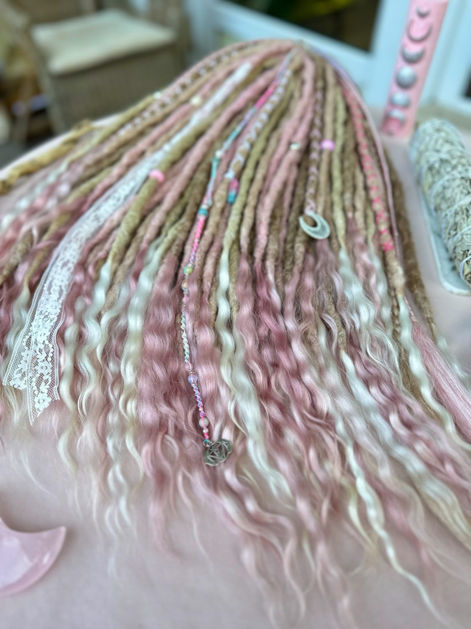 Synthetic Dreadlocks, Venera Set, Durty Blond,light Blond,soft Pink ...