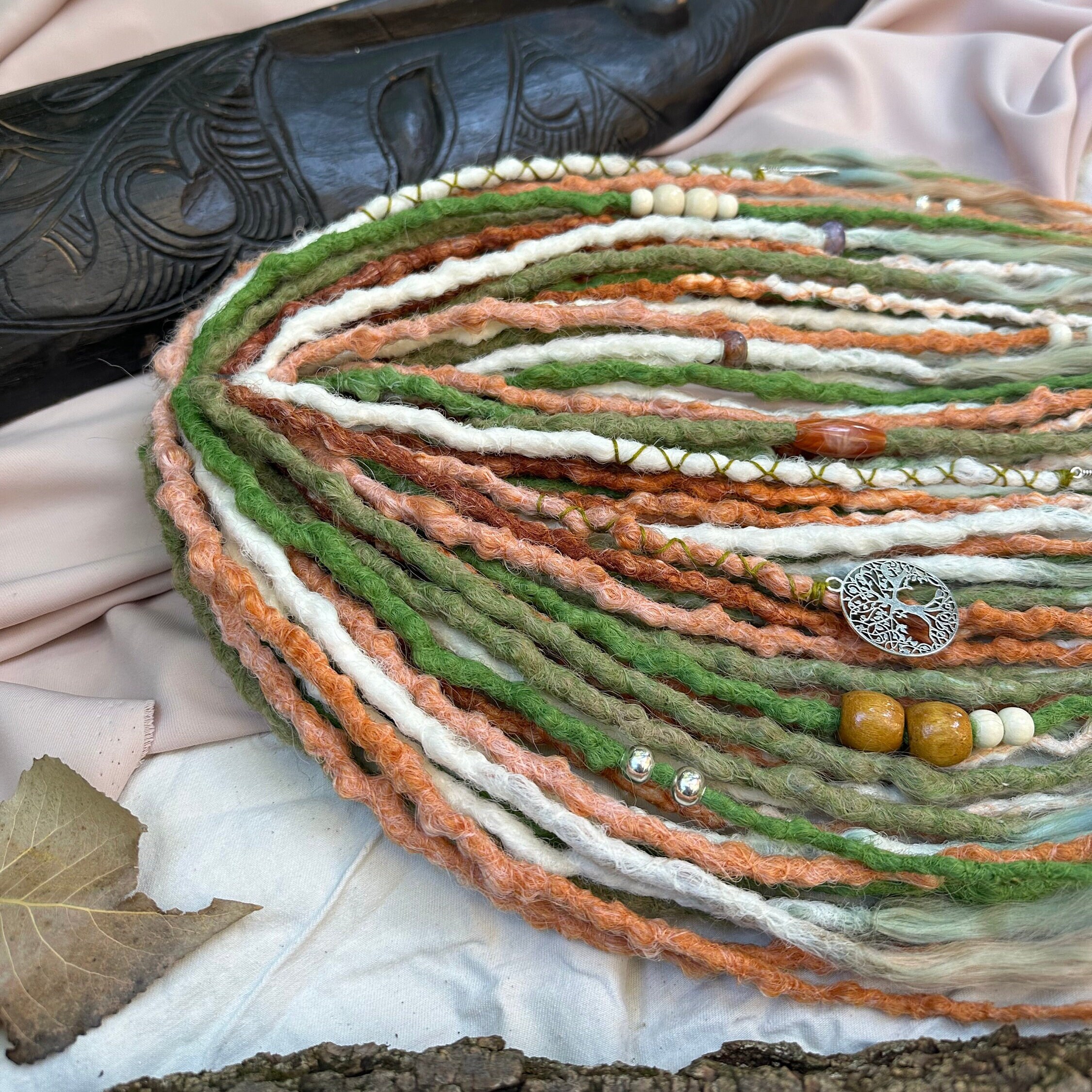 Temporary Locs, Triunity Set, White, Ginger and Light Olive Green ...