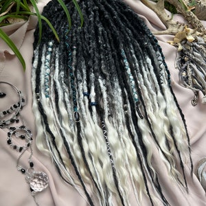 Ready to Ship Temporary Locs, Dark Night, True Black and White on the ...
