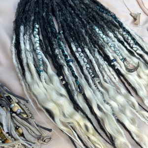 Ready to Ship Temporary Locs, Dark Night, True Black and White on the ...