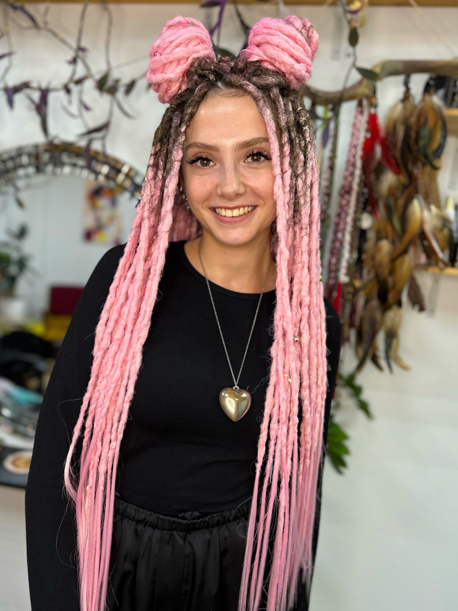 Crochet Textured Synthetic Dreadlocks Extensions, Light Brown Roots ...