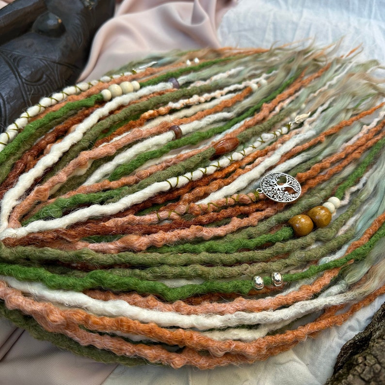 Temporary Locs, Triunity Set, White, Ginger and Light Olive Green ...