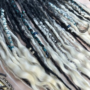 Ready to Ship Temporary Locs, Dark Night, True Black and White on the ...