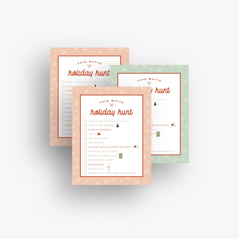 Christmas Holiday Scavenger Hunt Ticket Lights Polar Express | Etsy