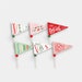 Christmas Pennant Flag Holiday Santa Banner Red Pink Instant Printable ...