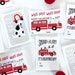 Fire Truck School Valentine Kids Emergency Vehicle Instant Download ...
