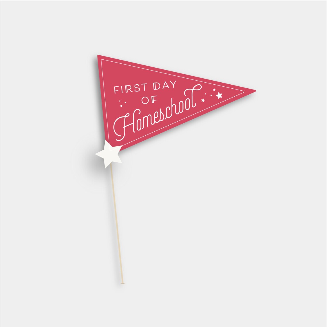 Pennant Flag Printable First Day of Homeschool School Grade - Etsy