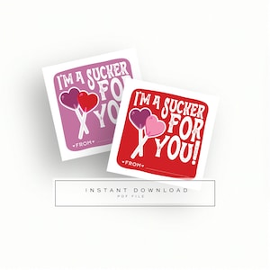 Sucker for You Classroom Heart Art Valentine's Day Classroom Card Heart ...