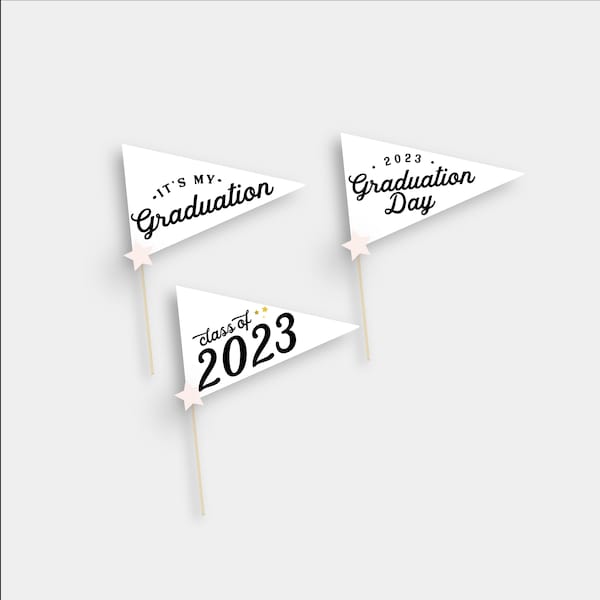 Graduation Flag Pennant Printable - Etsy