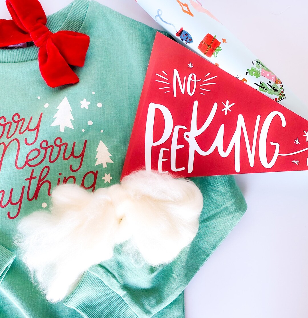 Christmas Pennant Flag Holiday Santa Banner Red Pink Instant Printable ...