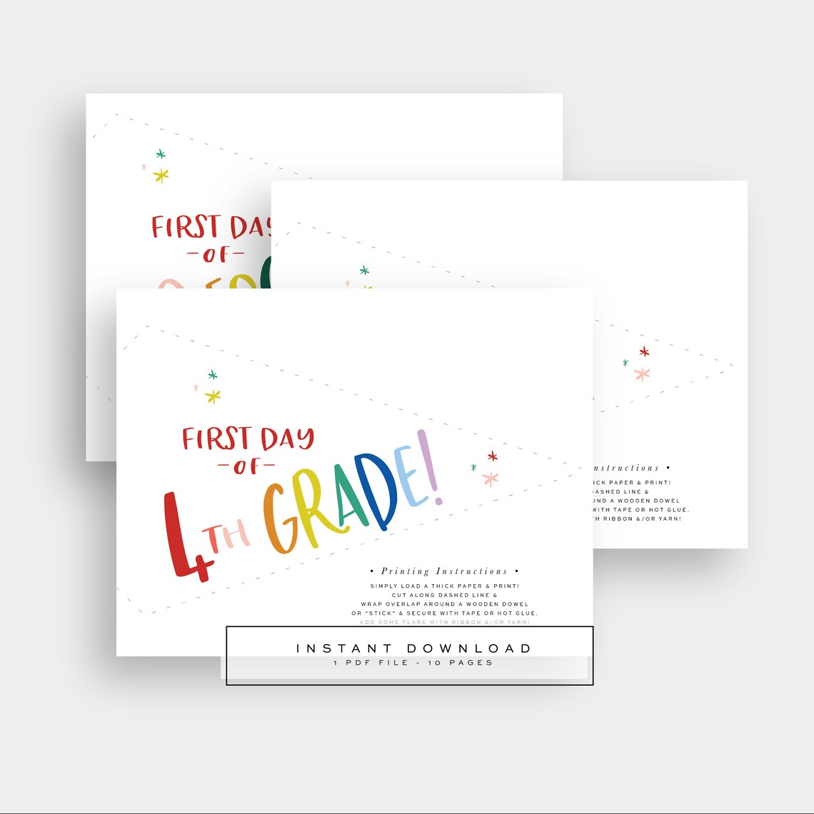 First Day of Pre School Pre K Kindergarten 6th Grade Bundle - Etsy