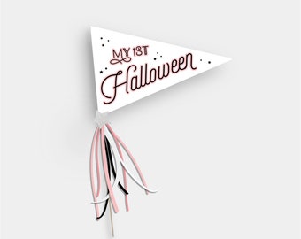 Halloween Pennant Flag Banner Boo Trick or Treat Instant | Etsy