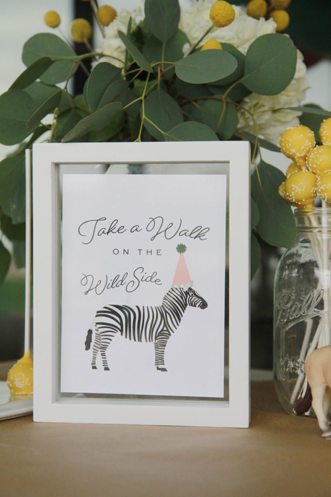 DIGITAL VERSION : Customizable Party Animal / Zoo / Baby Shower / Girl ...