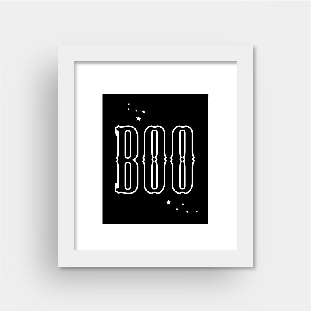 Boo Halloween Printable Trick or Treat Art Print 8x10 Instant Download ...