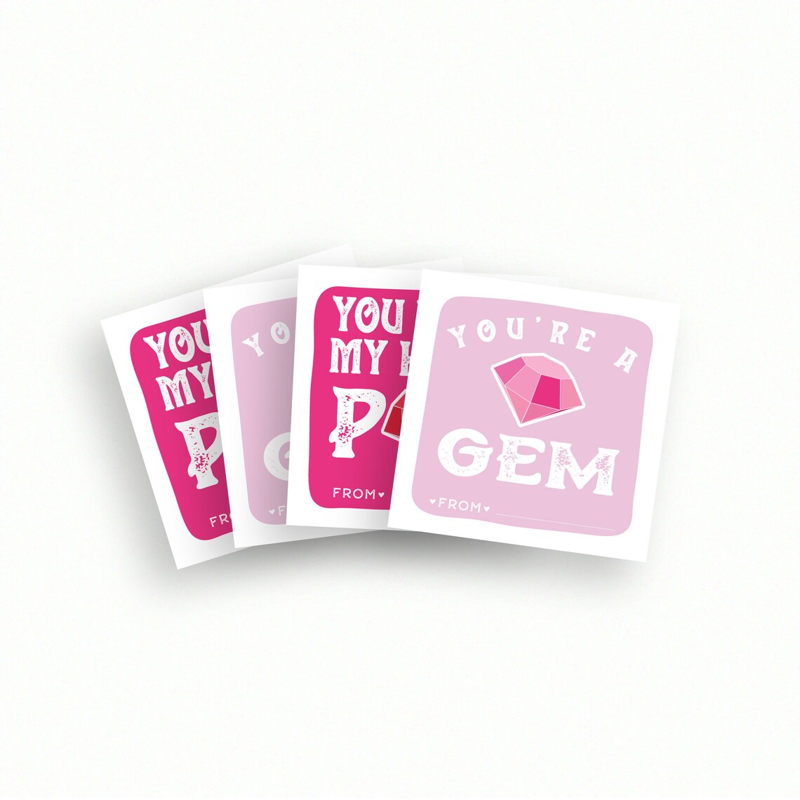 Ring Pop You're a Gem Girls Valentine's Day Classroom - Etsy