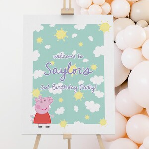 Peppa Pig Invitation Invite Birthday Party Celebration Muddy Puddles ...