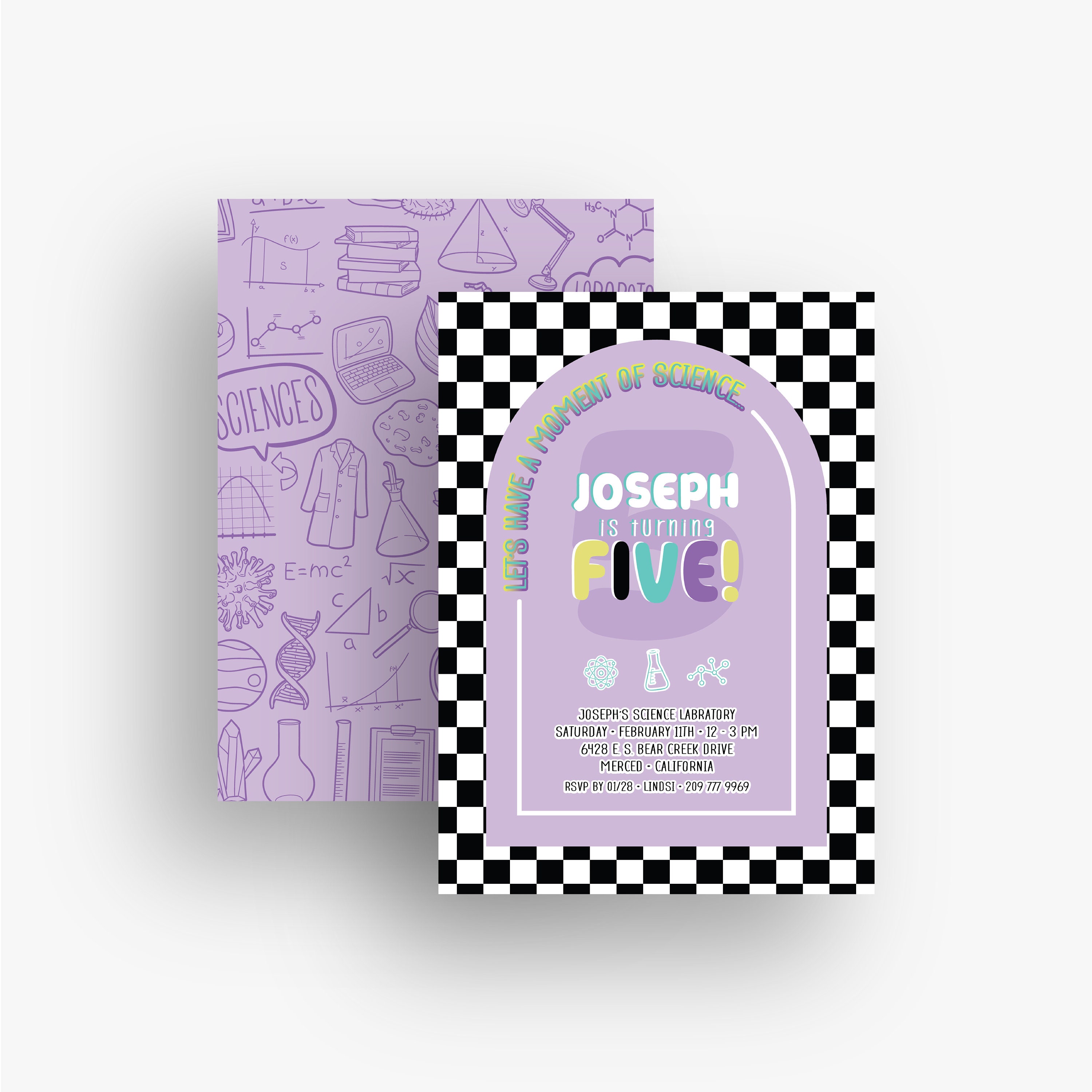 Science Chemistry Invitation Birthday Invite Party Package Wink and Ink ...