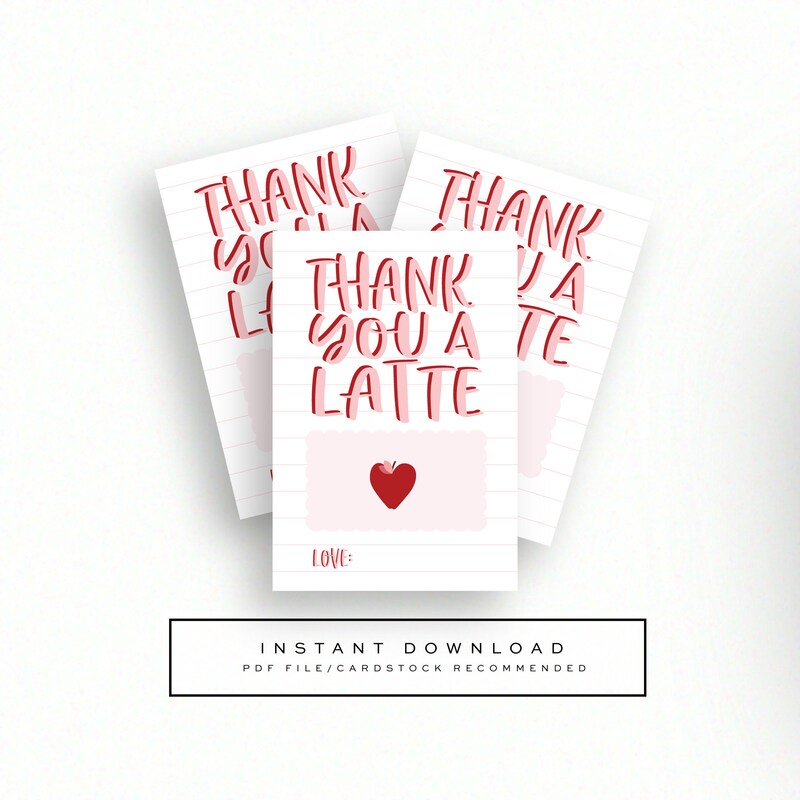 Thanks a Latte - Etsy