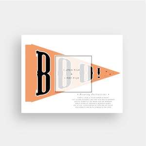 Halloween Pennant Flag Banner Boo Instant Printable - Etsy