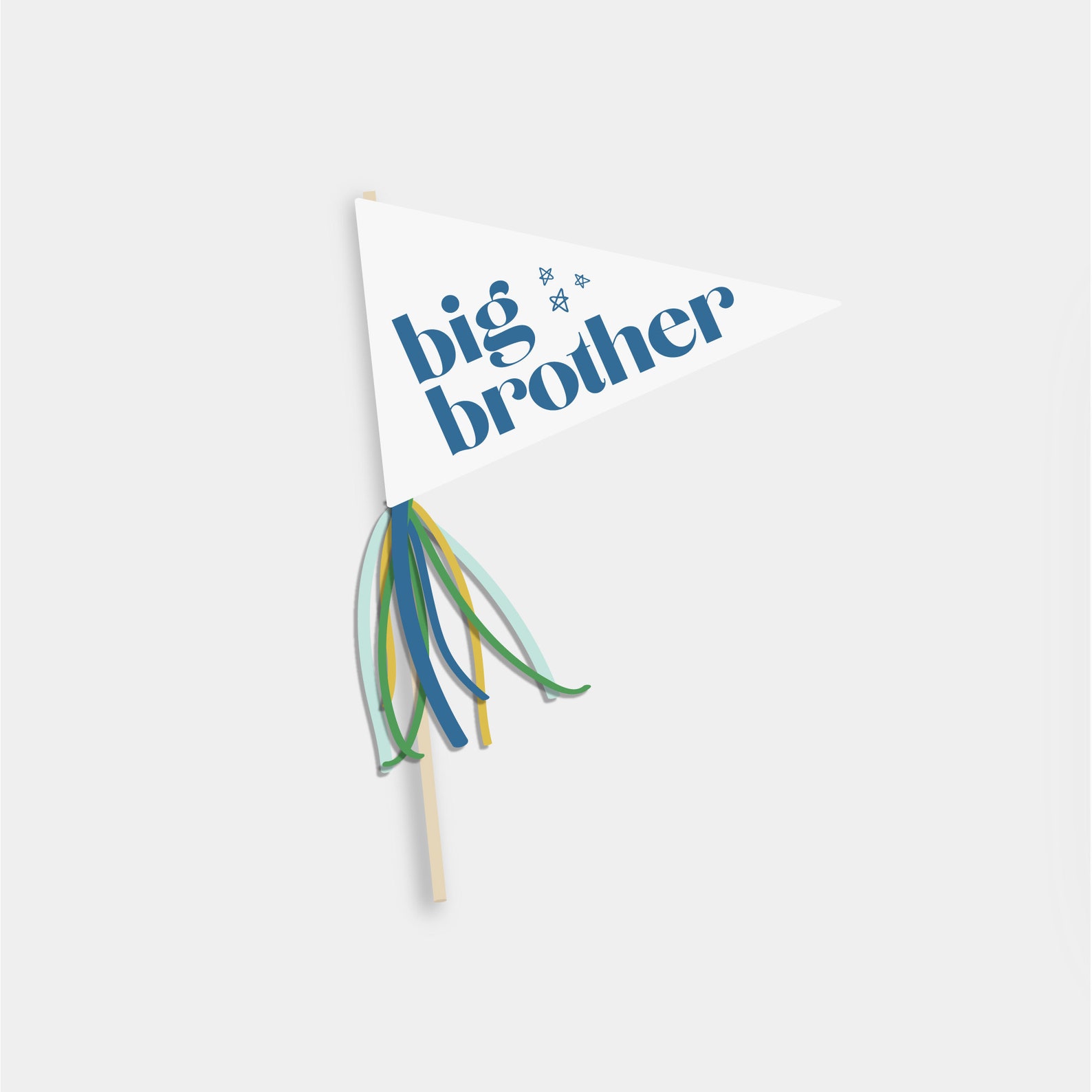 Big Brother Pennant Flag Baby Printable Instant Print - Etsy