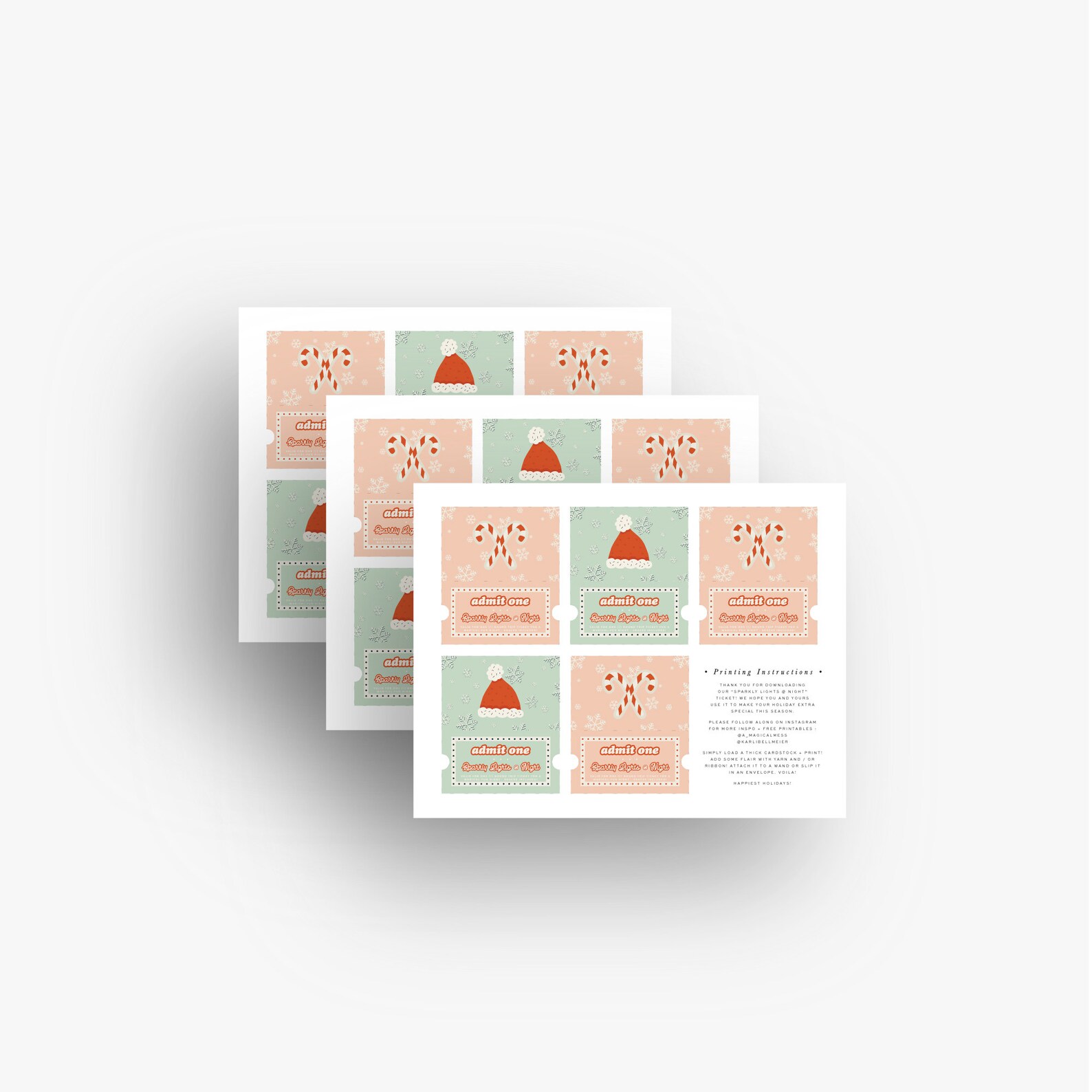 Christmas Holiday Scavenger Hunt Ticket Lights Polar Express Pennant ...