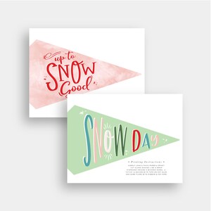 Christmas Pennant Flag Holiday Santa Banner Red Pink Instant Printable ...